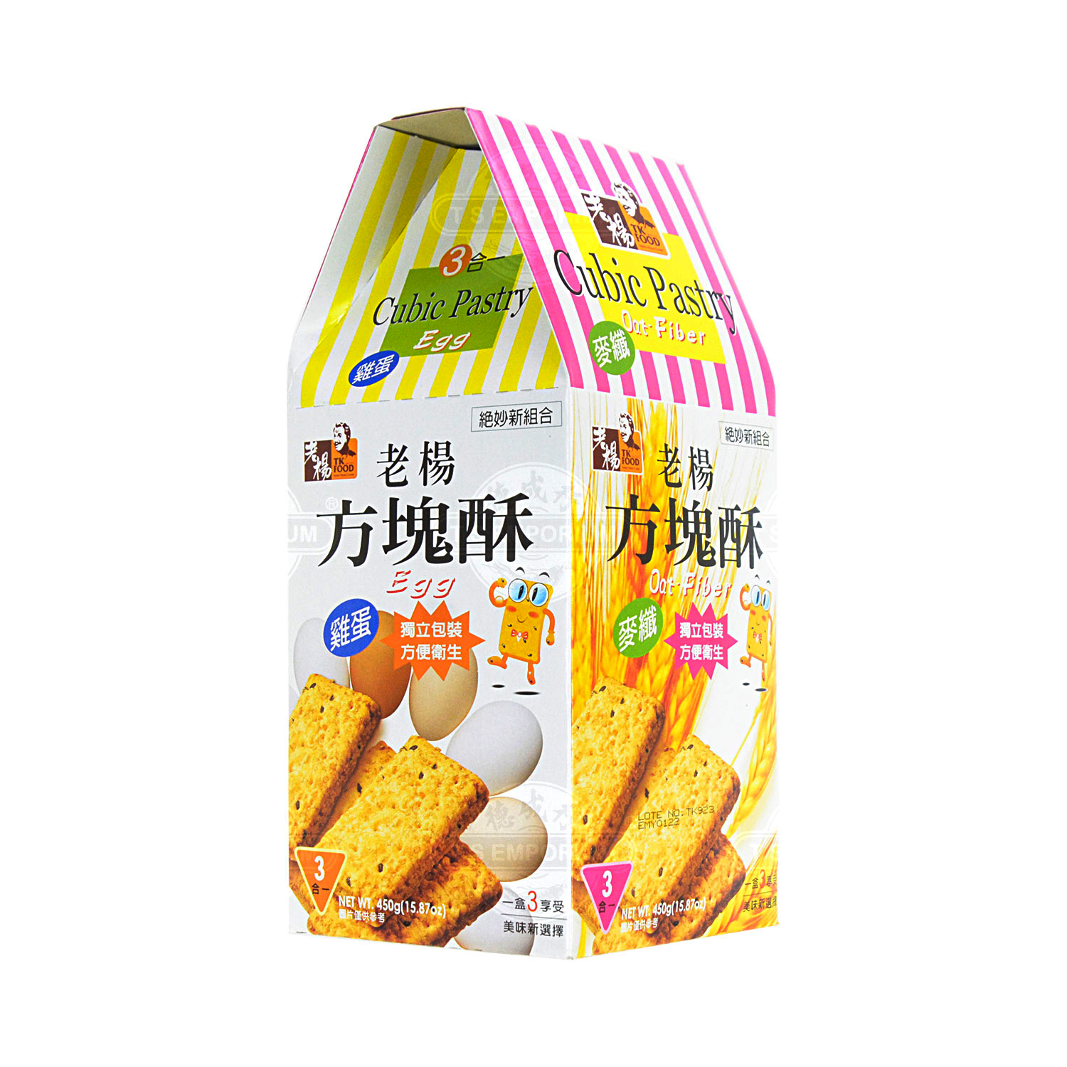 TK FOOD 3in1 Cubic Pastry (Oat-Fiber/Egg/Vegetable) Layers 450g - Tak ...