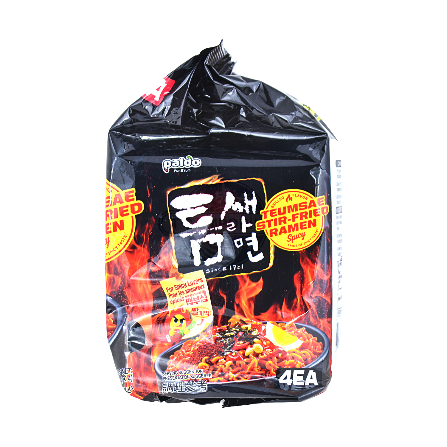PALDO Teumsae Stir-Fried Ramen 4packs/520g - Tak Shing Hong