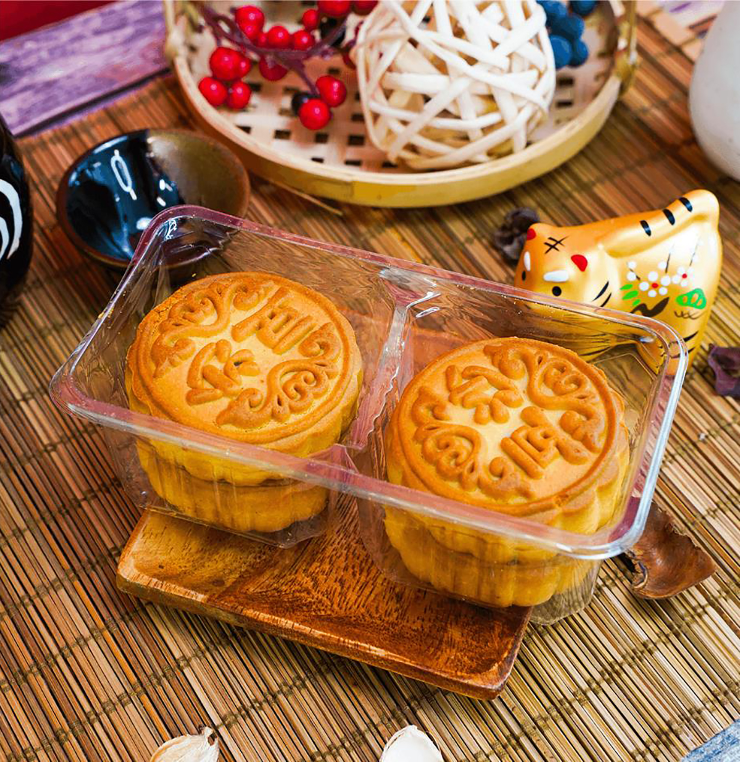 DAOXIANGCUN Traditional Red Bean Mooncake 4pcs 320g Tak Shing Hong