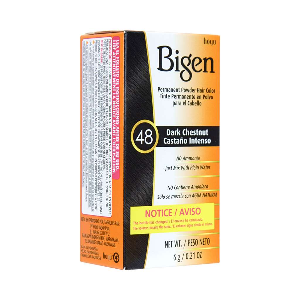 BIGEN Permanent Powder Hair Color (#48 Dark Chestnut) 6g - Tak Shing Hong