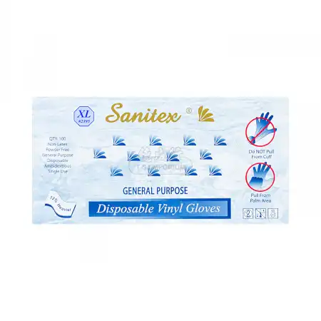 SANITEX Non-Latex Powder Free General Purpose Ambidextrous (XL) 100pcs ...